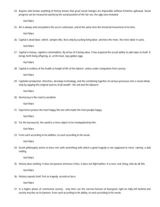 60 Quotes Of The Great Karl Marx compiled by Aneek Gupta | PDF