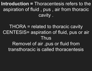 Thoracentesis | PPTX