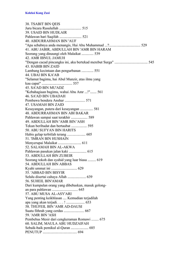 60 sahabat rasulullah | PDF