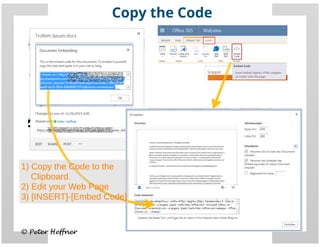 SharePoint Tutorial Lesson 60#: Embed Microsoft Content | PPT