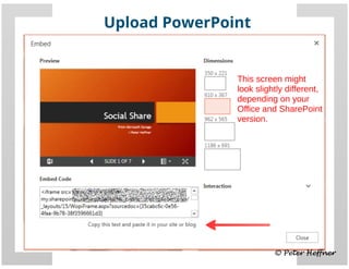 SharePoint Tutorial Lesson 60#: Embed Microsoft Content | PPT