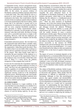 Stockholm Syndrome A Psychiatric Diagnosis or Just a Myth | PDF