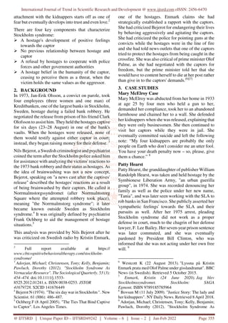 Stockholm Syndrome A Psychiatric Diagnosis or Just a Myth | PDF