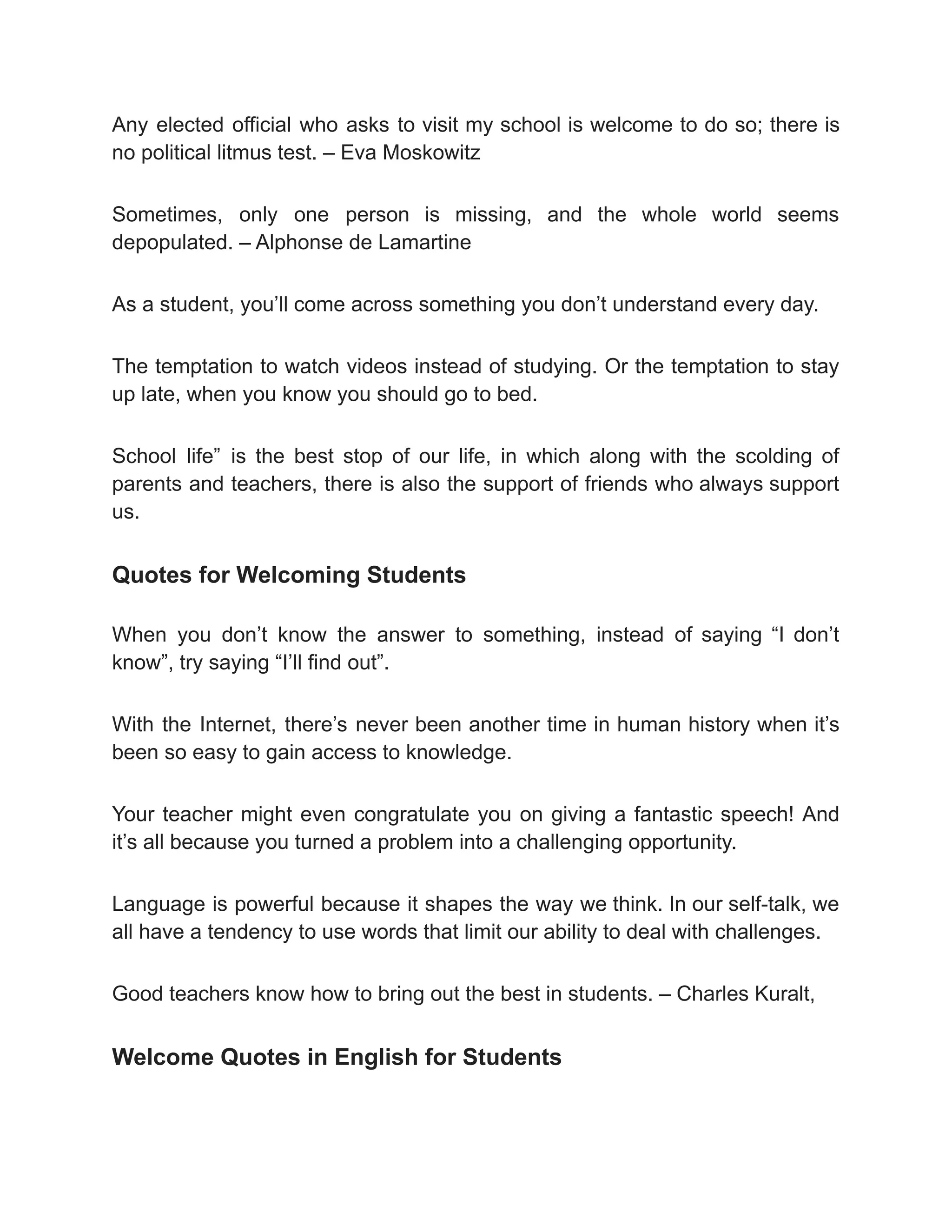 60 Unique Welcome Quotes for Students in School.pdf