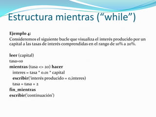 estructuras de repeticion | PPTX