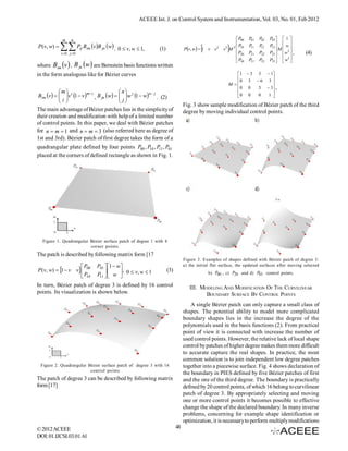Quadrangular Bézier Patches in Modeling and Modification of the Curvilinear Boundary Surface in ...