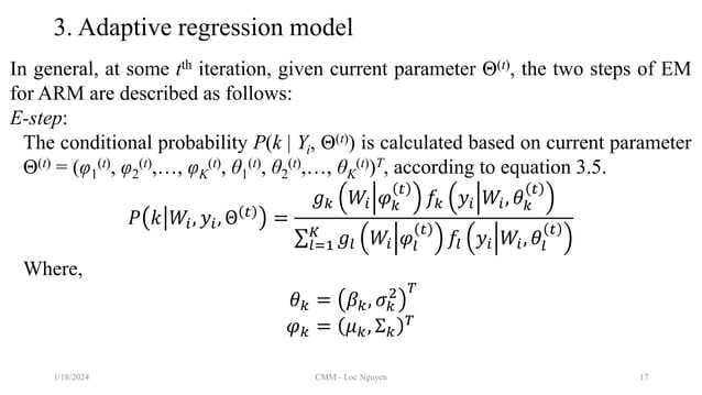 Conditional mixture model and its application for regression model | PPT