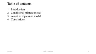 Conditional mixture model and its application for regression model | PPT