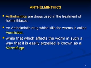 Pharmacolgical aspects of Helminthiases. | PPT