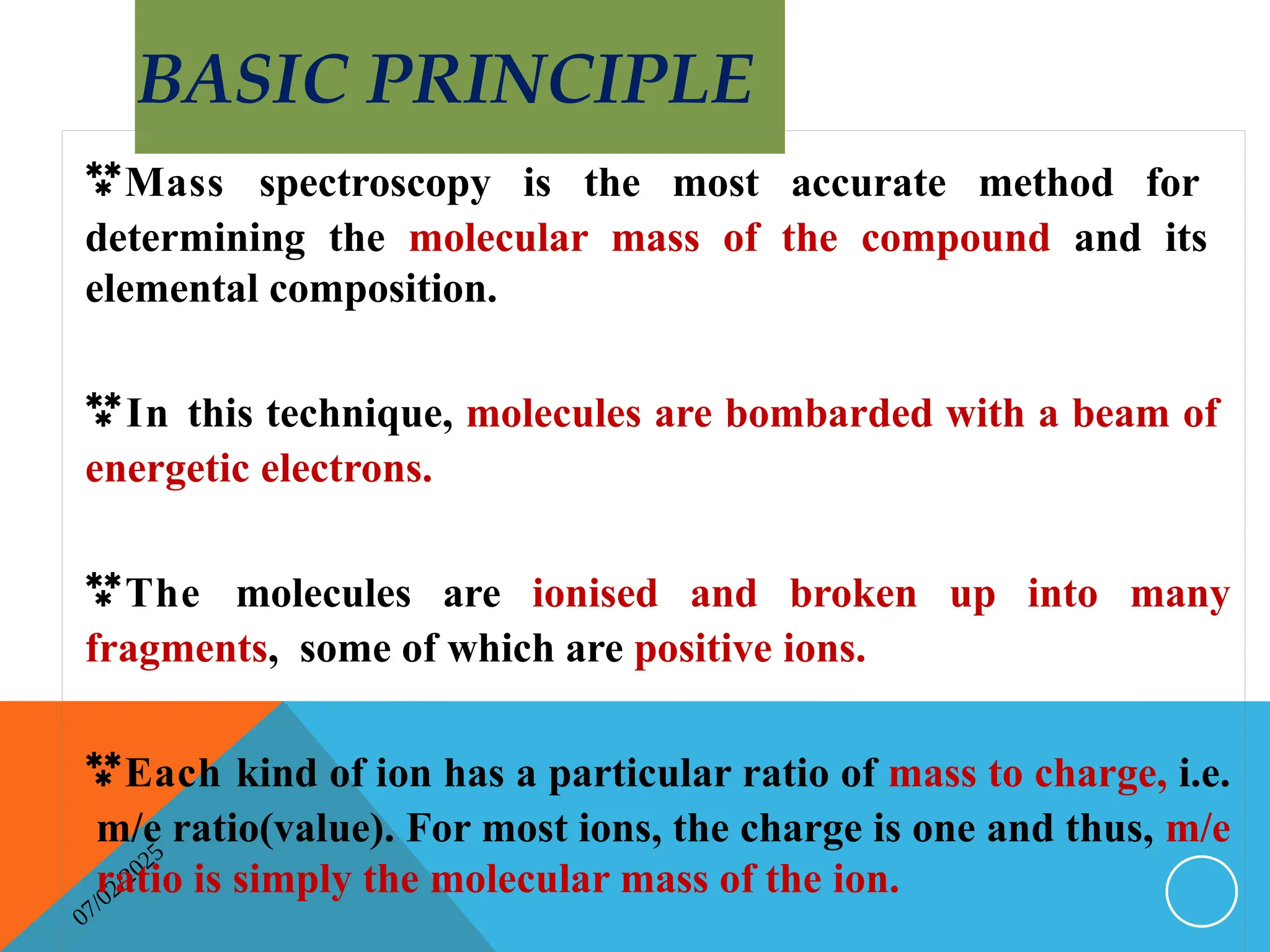 61 - Principle and types of ions in mass spectroscopy.pptx
