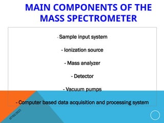61 - Principle and types of ions in mass spectroscopy.pptx