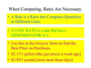 6.1 Ratios And Unit Rates | PPT