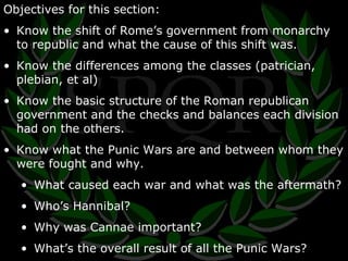 6.1 -The Roman Republic & Punic Wars | PPT