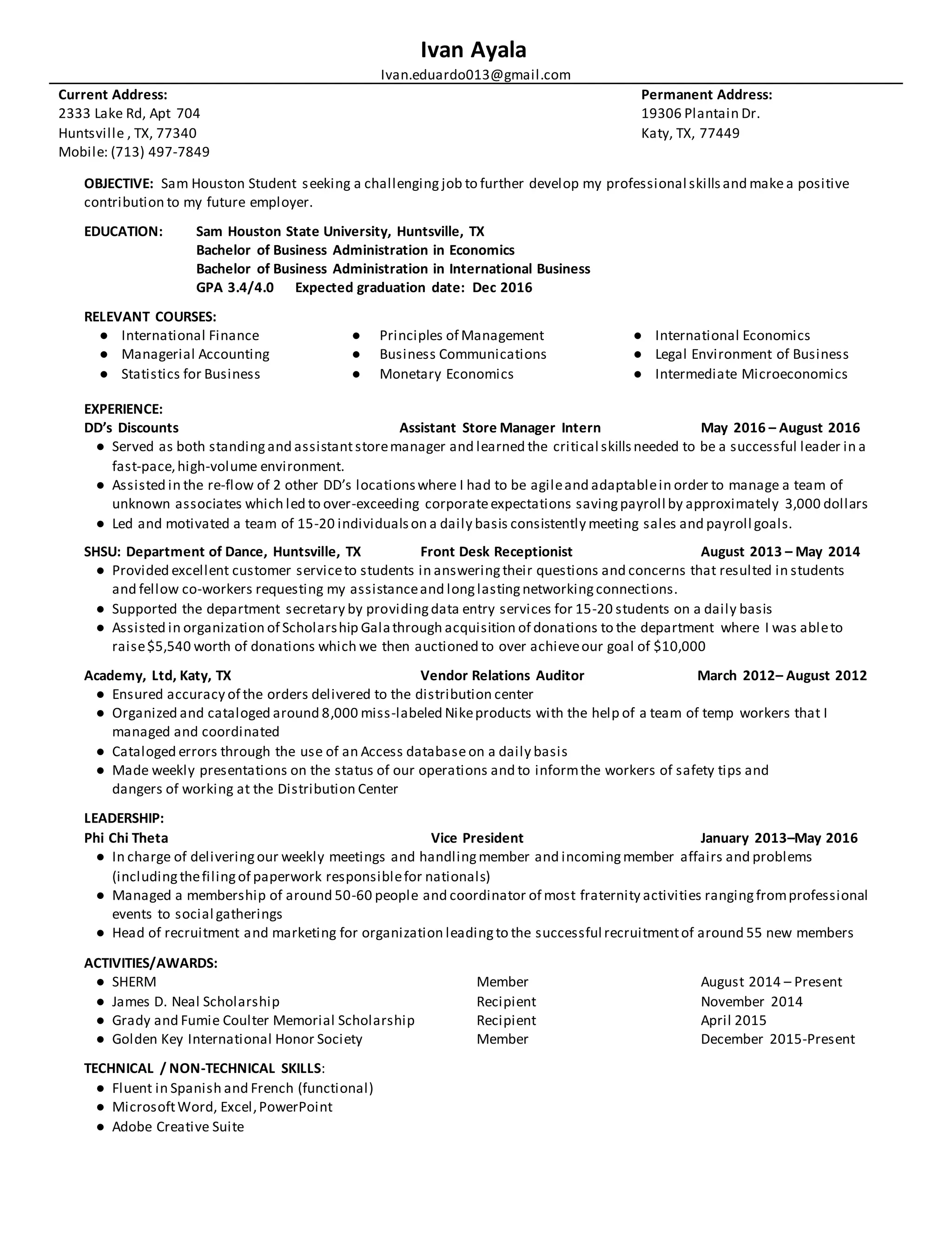 Ivan Ayala Resume 9-14-16 edit | DOCX