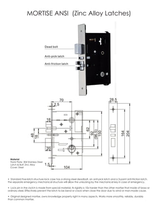 SPLIT TYPE DOOR LOCK | PDF