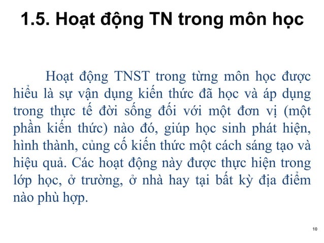 BÀI GIẢNG TỔ CHỨC HOẠT ĐỘNG TRẢI NGHIỆM Ở TRƯỜNG TIỂU HỌC | PDF