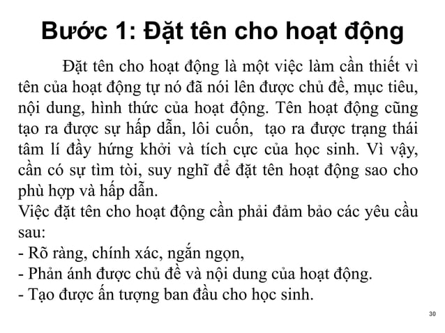 BÀI GIẢNG TỔ CHỨC HOẠT ĐỘNG TRẢI NGHIỆM Ở TRƯỜNG TIỂU HỌC | PDF