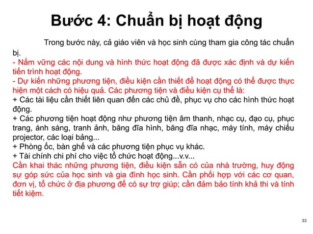 BÀI GIẢNG TỔ CHỨC HOẠT ĐỘNG TRẢI NGHIỆM Ở TRƯỜNG TIỂU HỌC | PDF