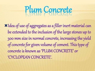 Mass Concrete, RMC, Plum Concrete | PPTX