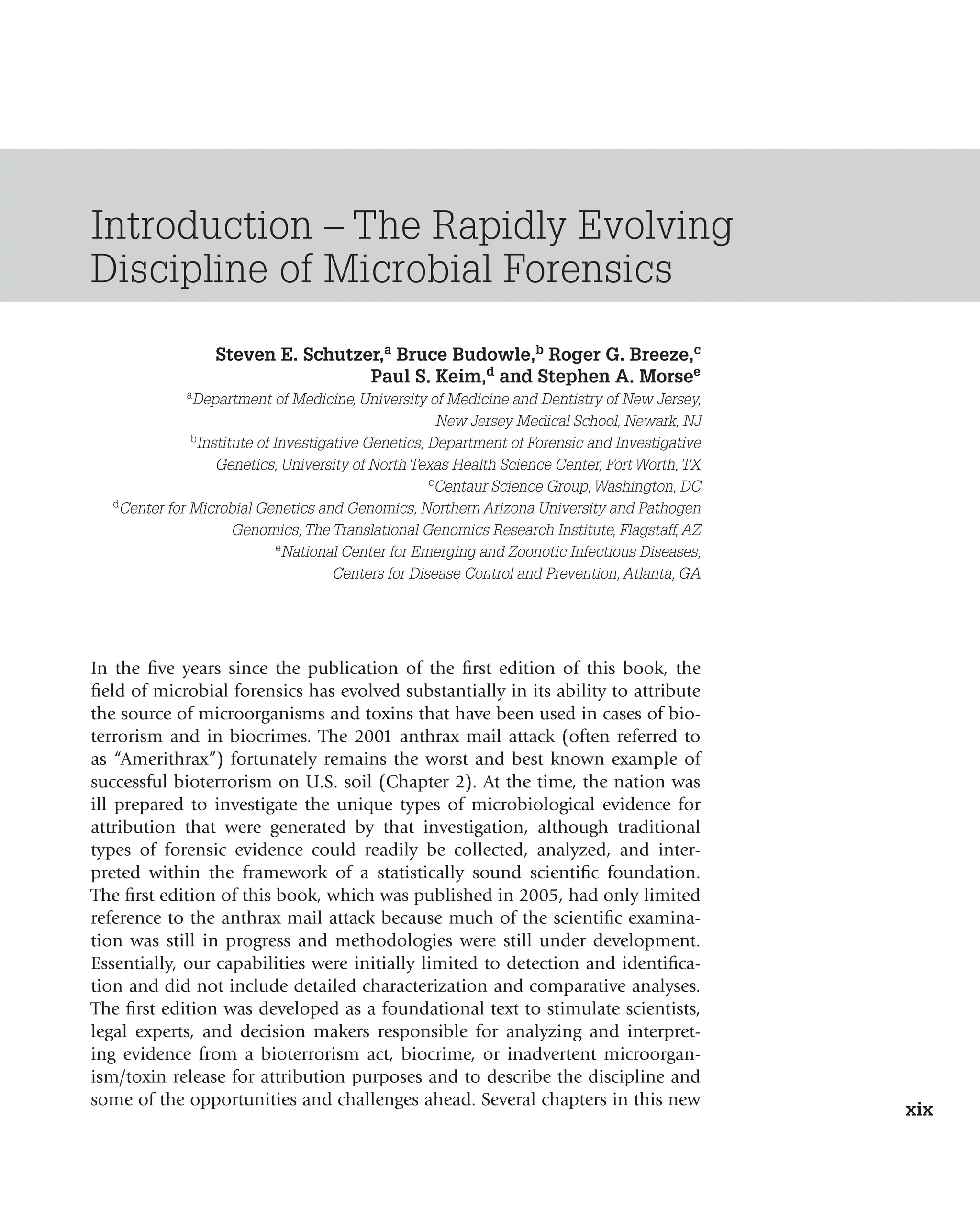 Microbial Forensics Second Edition Bruce Budowle | PDF