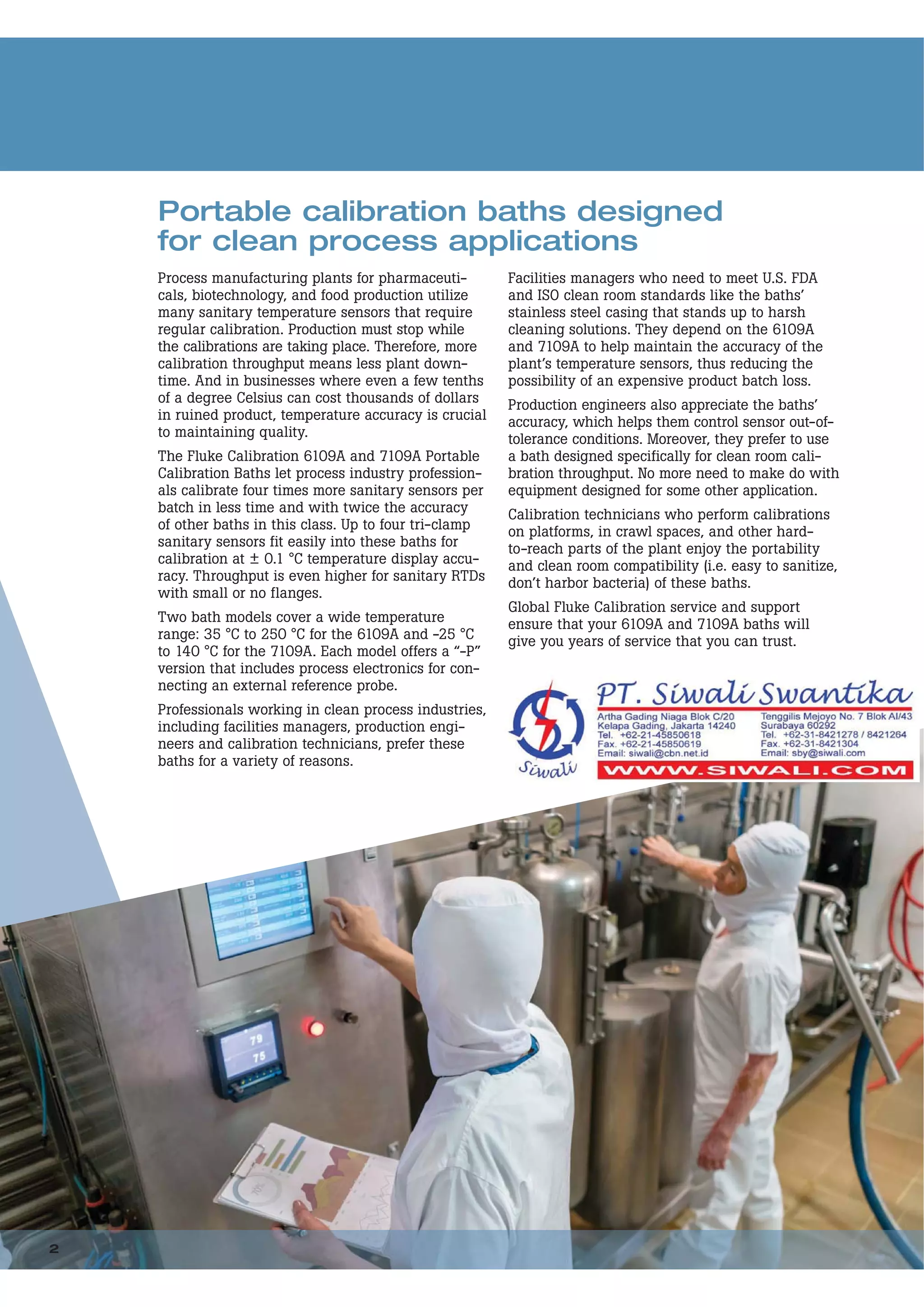 Brosur Fluke 6109A / 7109A Portable Calibration Baths | PDF