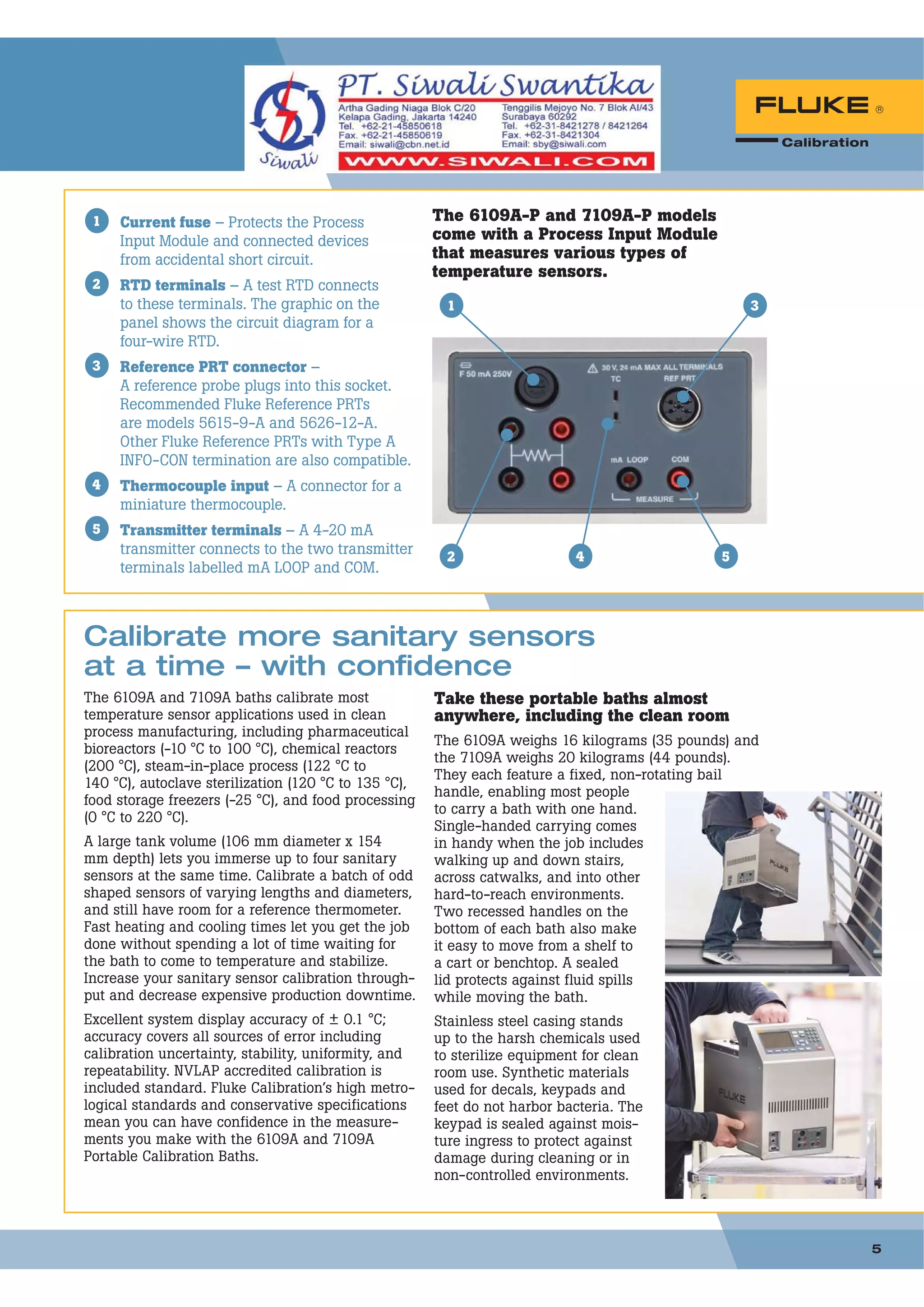 Brosur Fluke 6109A / 7109A Portable Calibration Baths | PDF | Home Appliances | Home & Garden