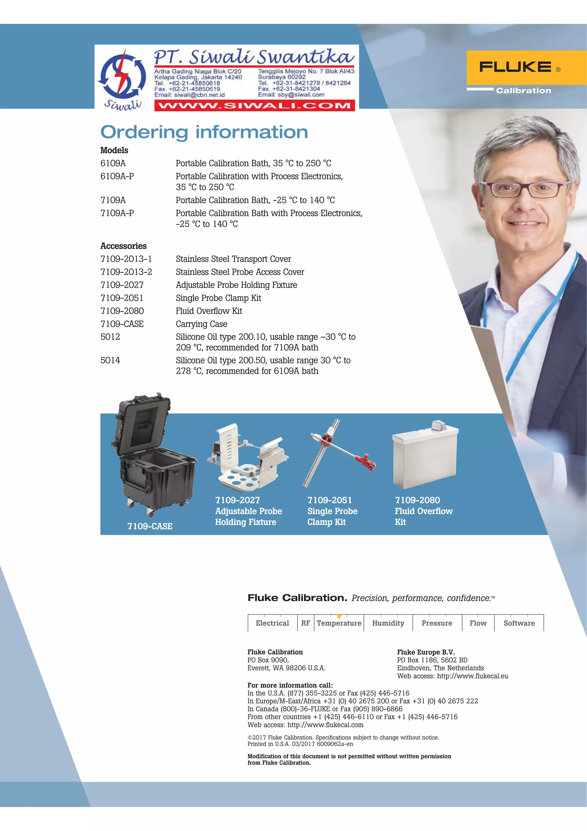 Brosur Fluke 6109A / 7109A Portable Calibration Baths | PDF
