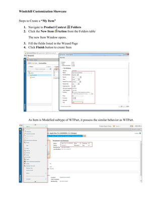Modeled Subtype of WTPart "Item" | PDF