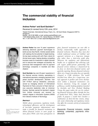 Commercial viability of financial inclustion_JPS 9.3 | PDF
