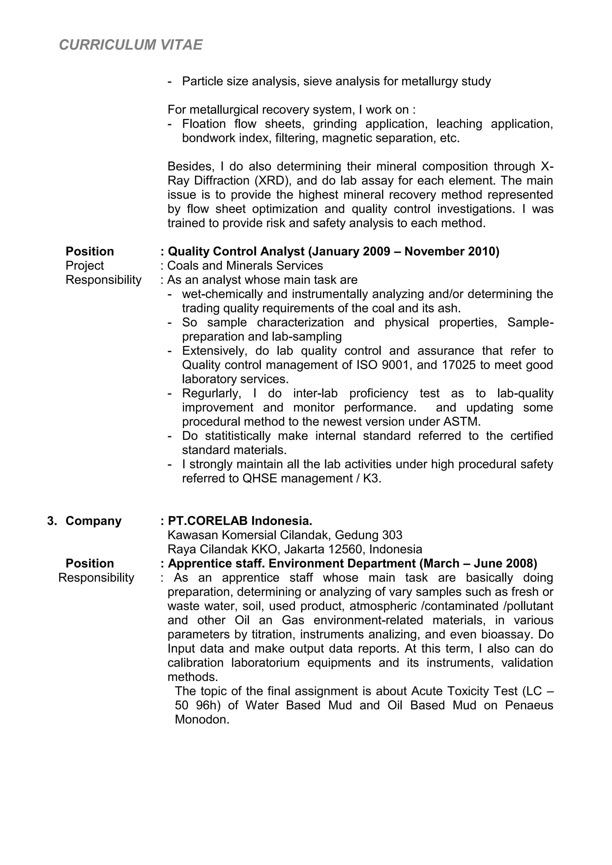 CV - Pebrida Nessya Arlis | PDF
