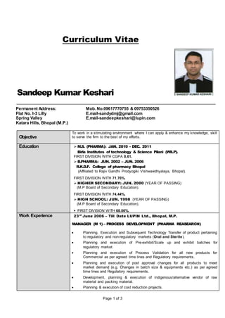 Curriculum Vitae Final Sandeep | PDF
