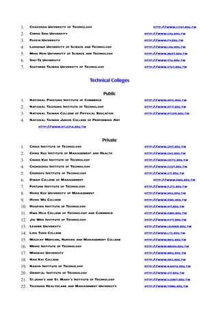 List of Universities and Colleges in Taiwan That Accept Foreign ...