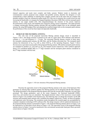 Design and optimization of microstrip filtering antenna with modified shaped slots and SIR ...