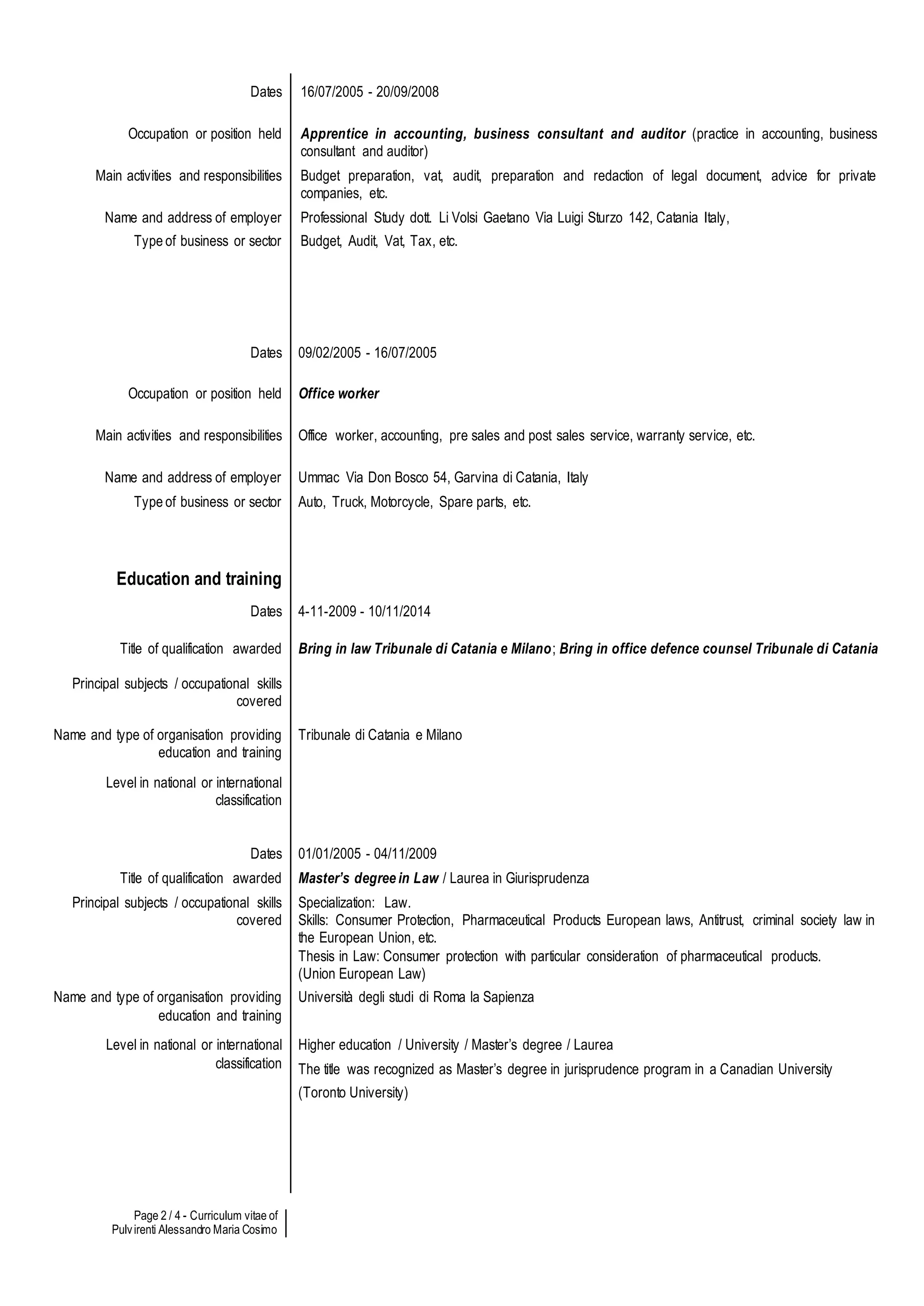 Europass english | DOCX