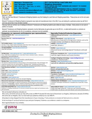 Monarch Transducers 2017 LOAD CELL CATALOG 01-01-17 (Autosaved) | PDF
