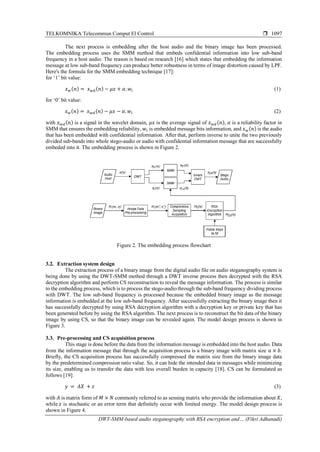DWT-SMM-based audio steganography with RSA encryption and compressive ...