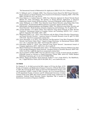 REVIEW OF FACE DETECTION SYSTEMS BASED ARTIFICIAL NEURAL NETWORKS ALGORITHMS | PDF