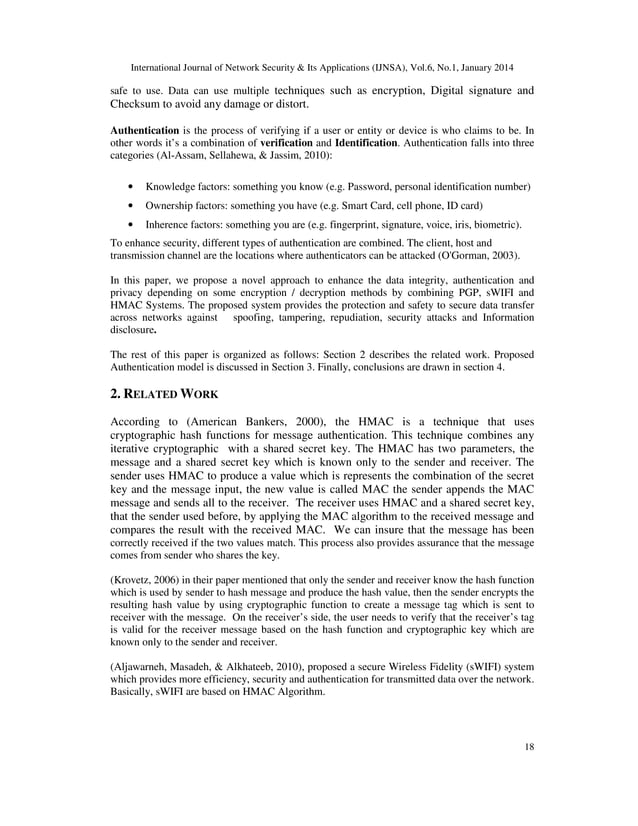 A Novel Paradigm In Authentication System Using Swifi Encryption Decryption Approach Pdf