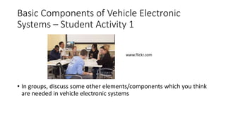 Introduction to Vehicle Electronic Systems and Fault Diagnosis | PPTX