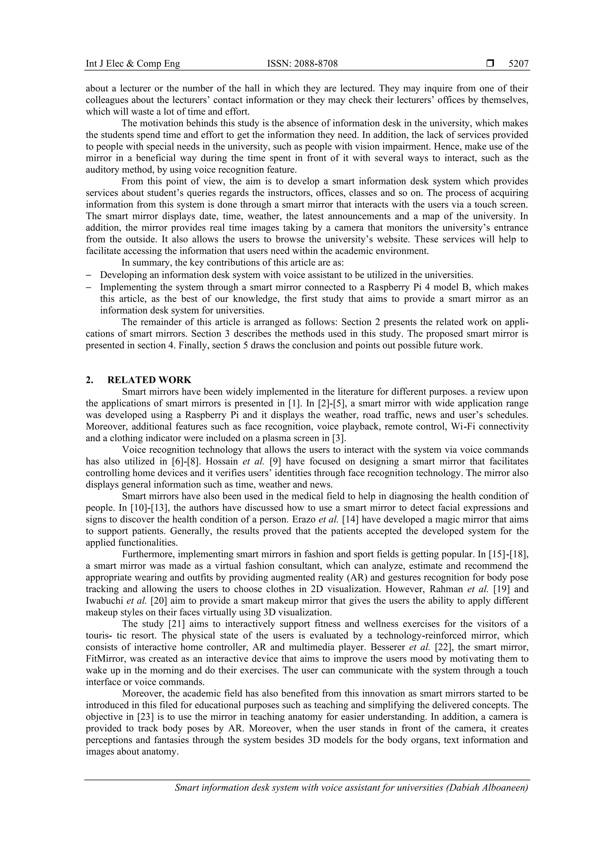 Smart information desk system with voice assistant for universities | PDF