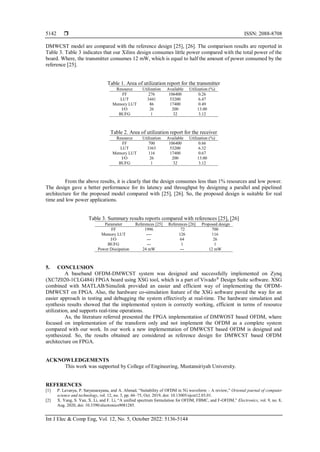 Field programmable gate array implementation of multiwavelet transform based orthogonal ...