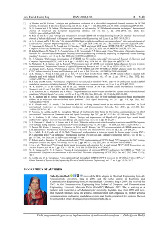 Field programmable gate array implementation of multiwavelet transform based orthogonal ...