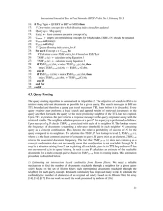 BSI: BLOOM FILTER-BASED SEMANTIC INDEXING FOR UNSTRUCTURED P2P NETWORKS | PDF