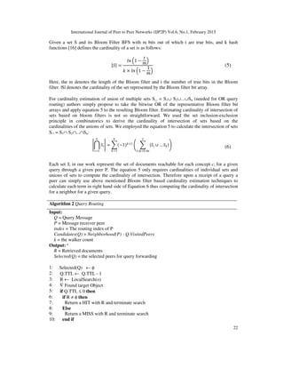 BSI: BLOOM FILTER-BASED SEMANTIC INDEXING FOR UNSTRUCTURED P2P NETWORKS | PDF
