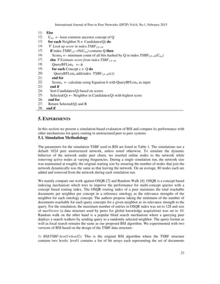 BSI: BLOOM FILTER-BASED SEMANTIC INDEXING FOR UNSTRUCTURED P2P NETWORKS | PDF