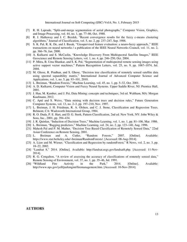 Multispectral Image Analysis Using Random Forest Pdf