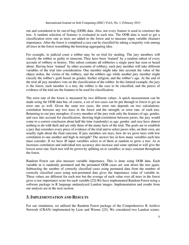 Multispectral Image Analysis Using Random Forest | PDF