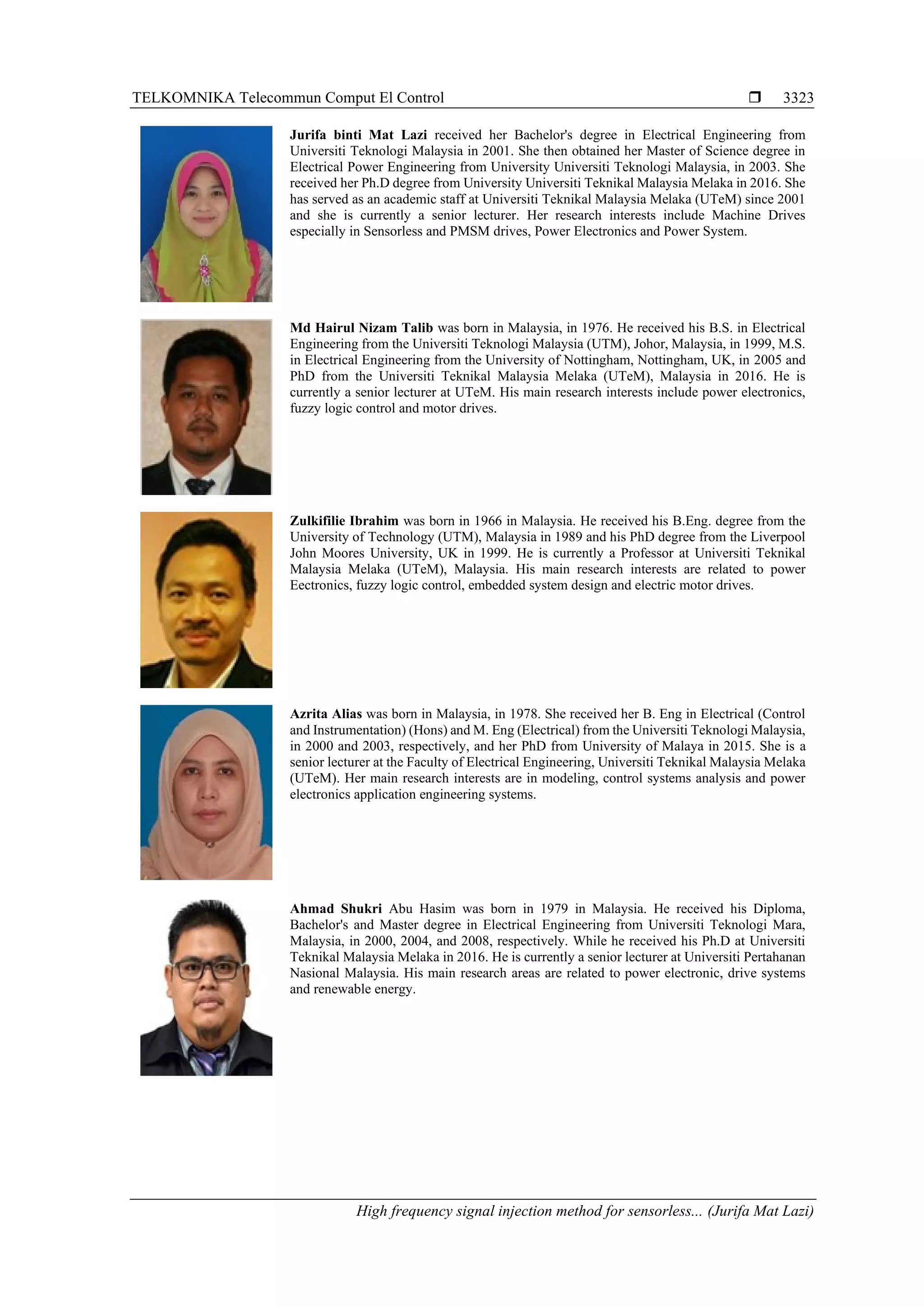 High Frequency Signal Injection Method For Sensorless Permanent Magnet