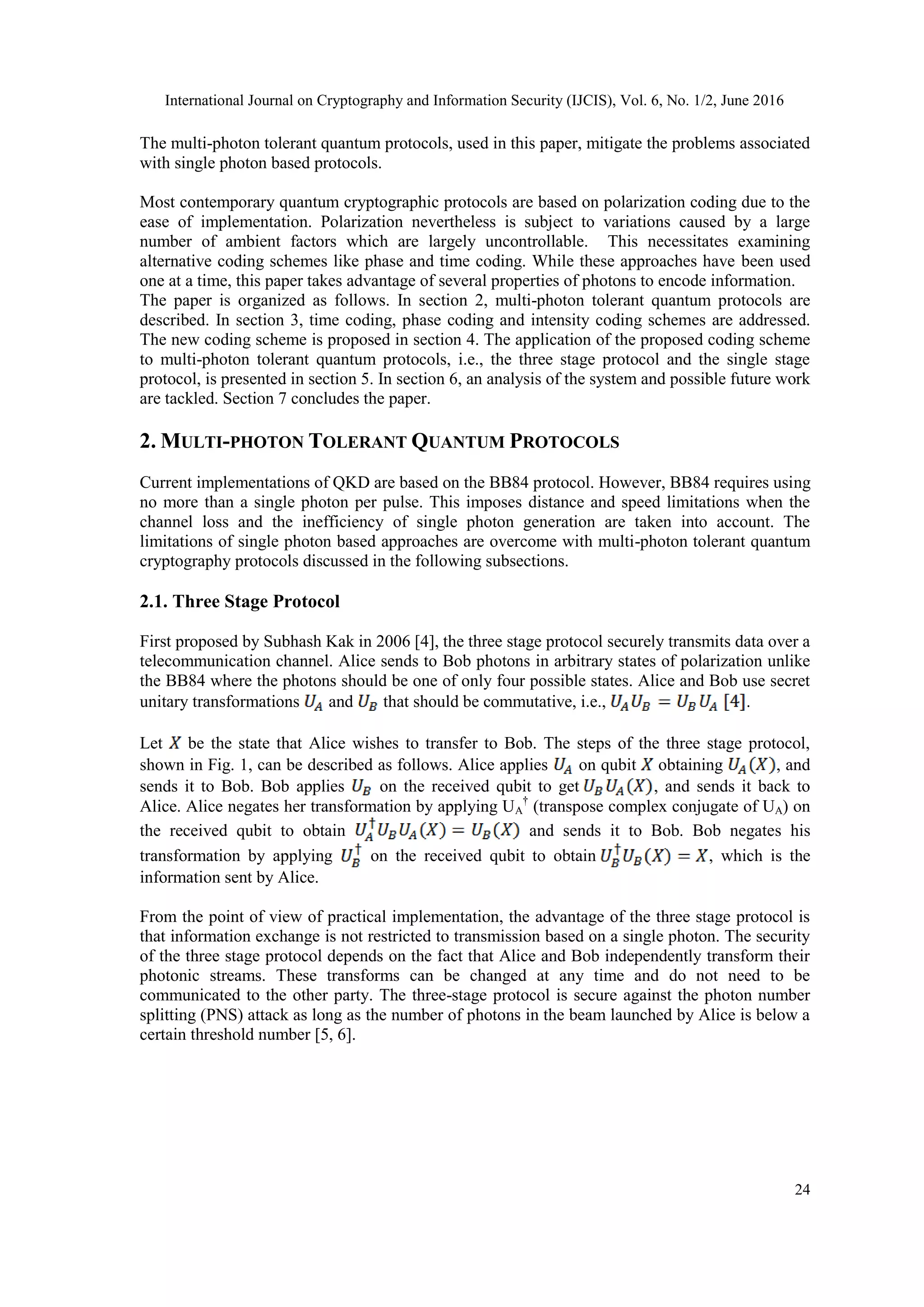 Compact Coding Using Multi Photon Tolerant Quantum Protocols For Quantum Communication Pdf