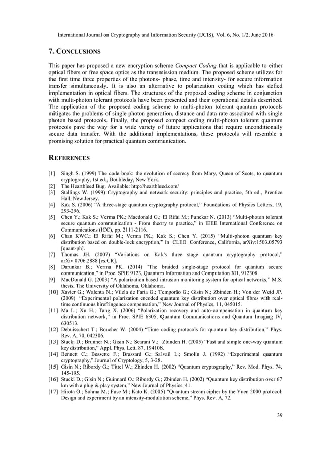 Compact Coding Using Multi Photon Tolerant Quantum Protocols For Quantum Communication Pdf